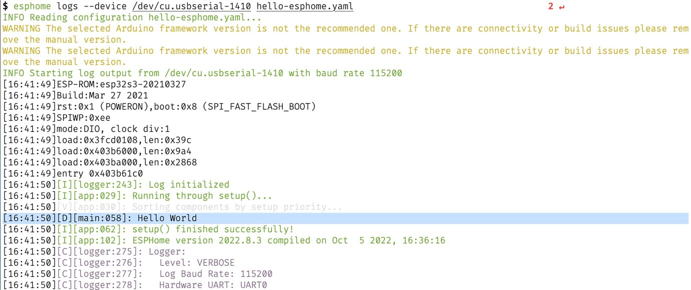 Enable USB CDC to log "hello world" to ESP32-S3 dev board for ESPHome - ESPHome - Home Assistant ...
