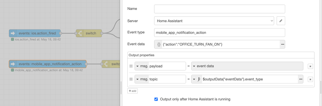 How to properly filter on mobile_app_notification_action events? - Node-RED - Home Assistant ...