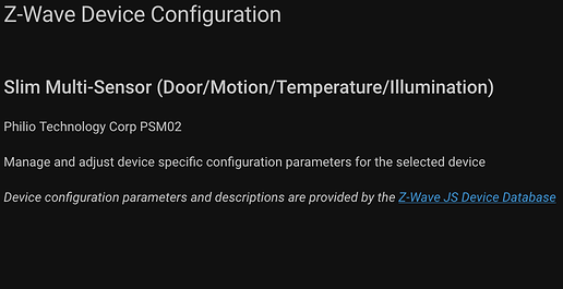 Device configuration page empty - Z-Wave - Home Assistant Community