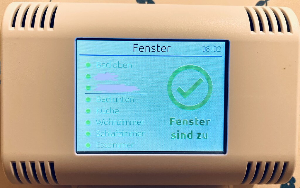 Smarthome display for window status and weather - ESPHome - Home ...