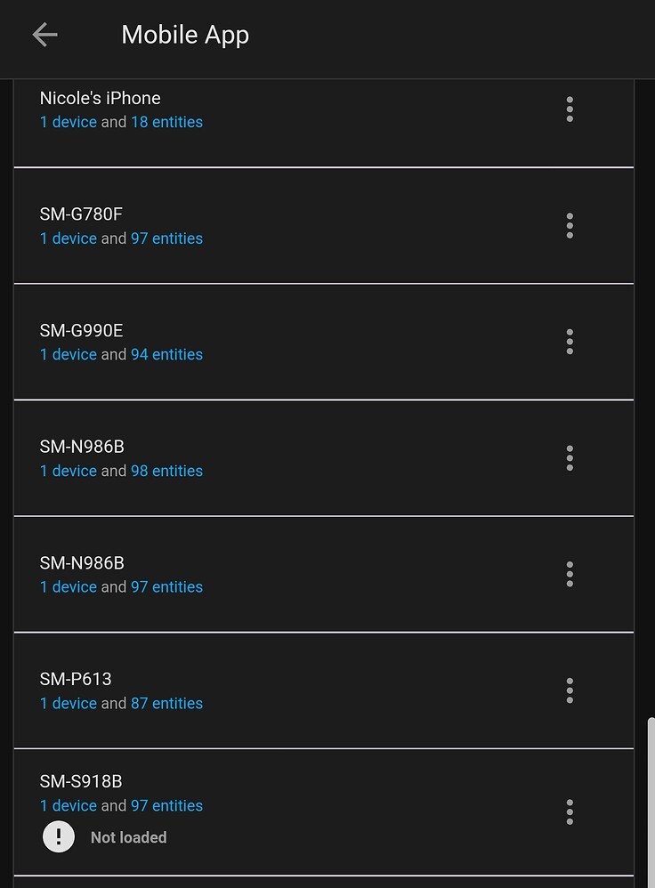 Android app creating duplicate devices marking original device as not loaded - Home Assistant ...