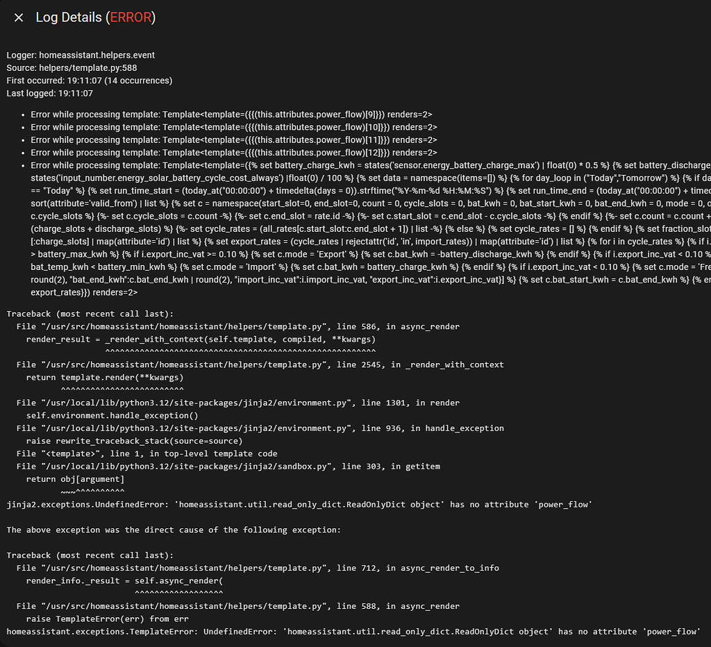 Template Sensor Self Referencing Logs Fill With Errors Frontend Home Assistant Community