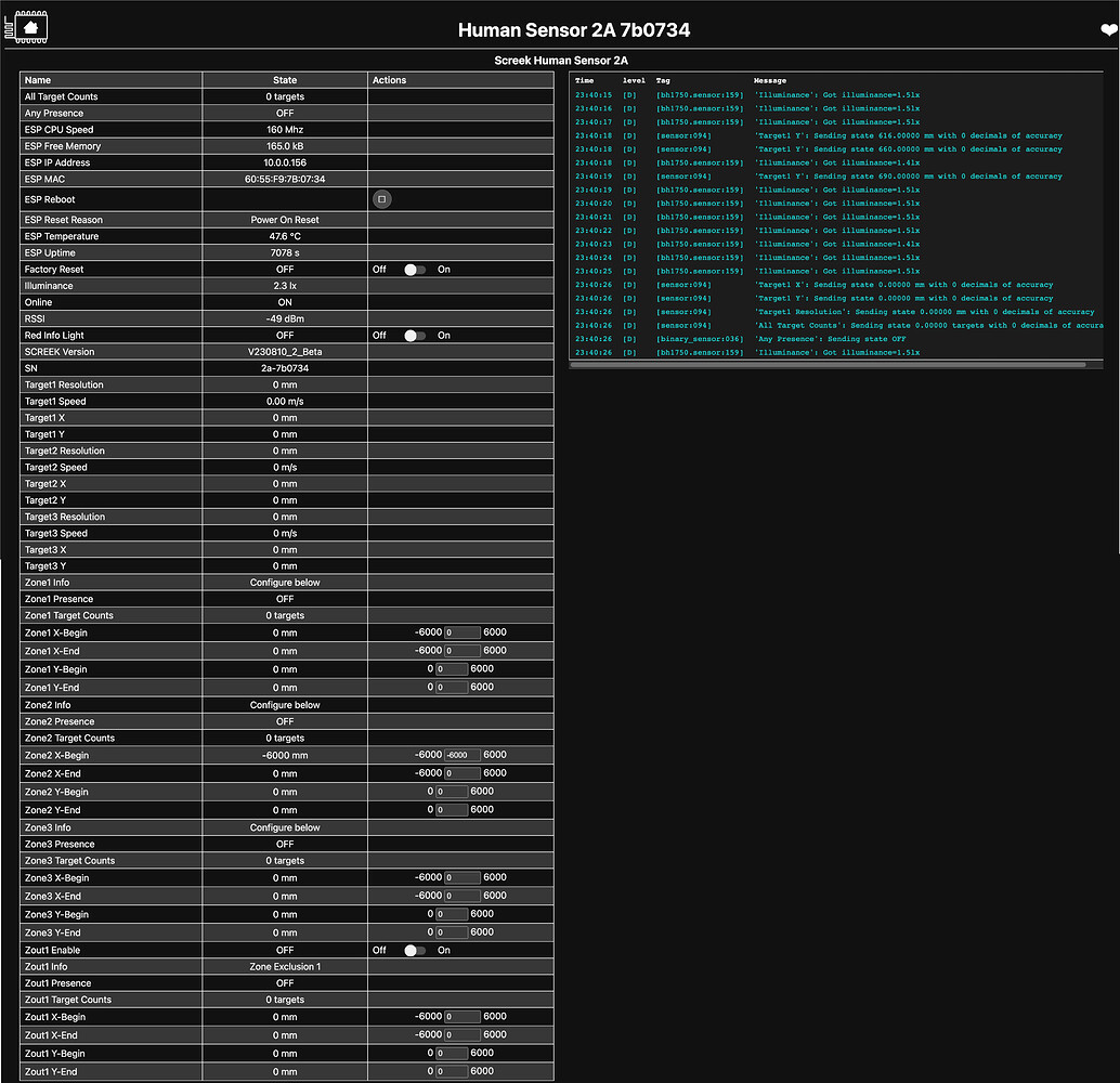 Screek Human Sensor 2A - LD2450 24Ghz mmWave Human Tracker Sensor - Hardware - Home Assistant ...