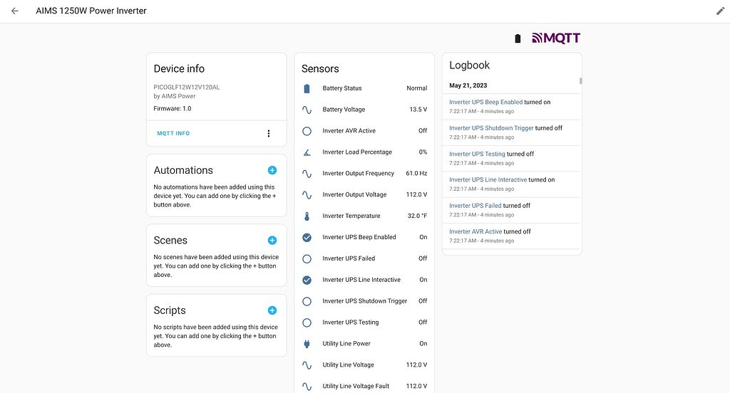 Custom UPS/Inverter Integration with Home Assistant - Share your ...