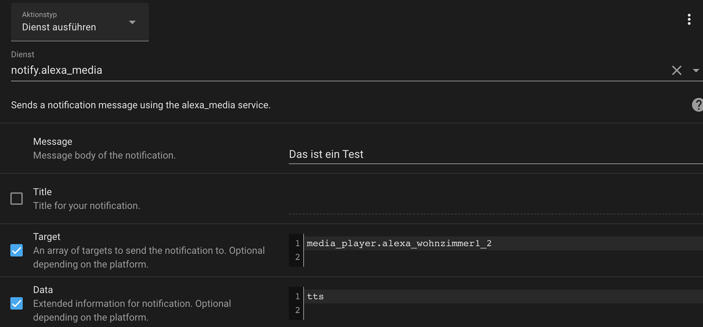 Script to send a text to speech message to alexa - Voice Assistant ...