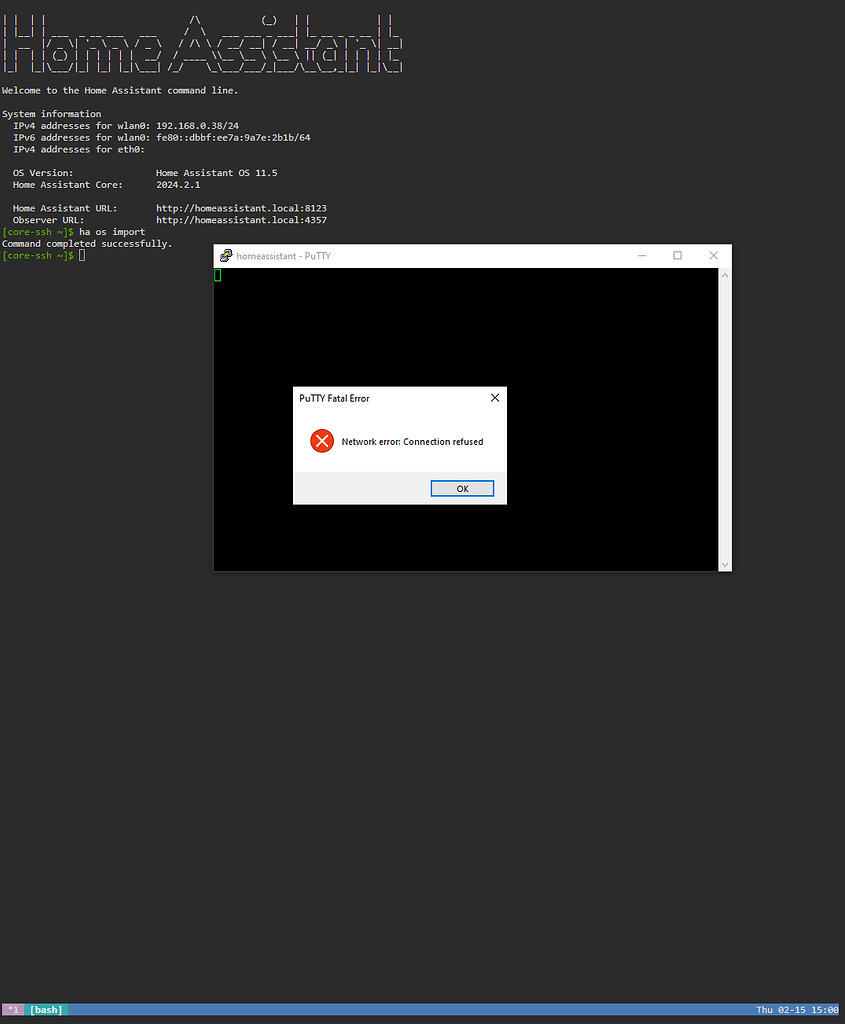 I Cannot Ssh Into Haos Home Assistant Os Home Assistant Community