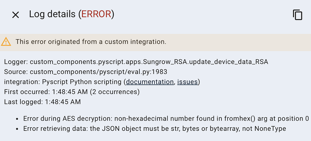 Sungrow API - Share your Projects! - Home Assistant Community