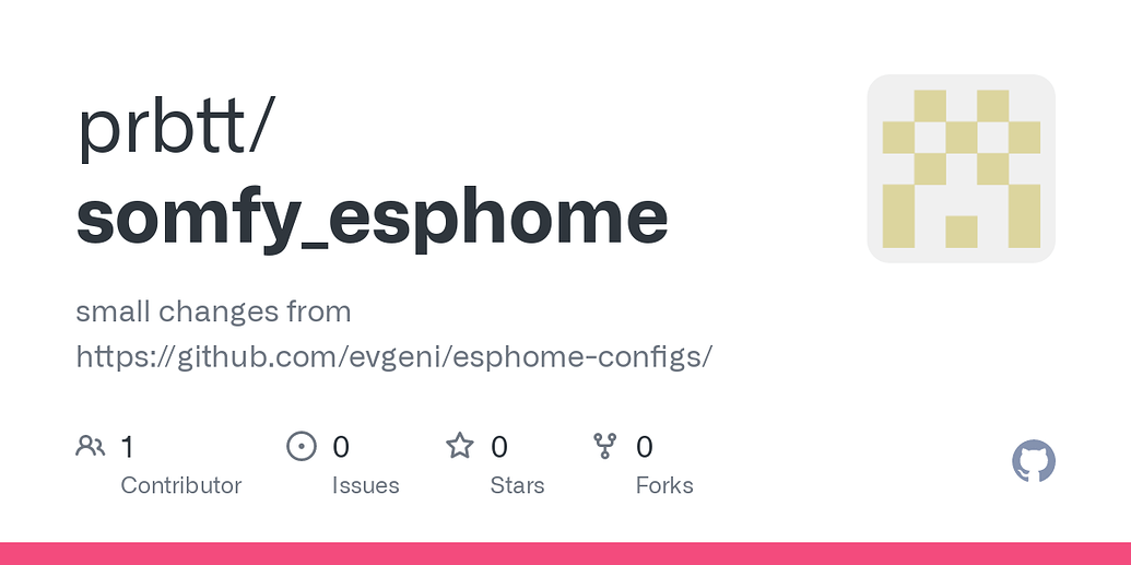 Somfy RTS, Wemos D1 mini, covers, shutter, ESPhome, github.com ...