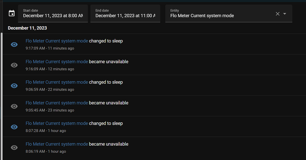 My Flo by Moen, “Water main Current system mode” changes to unavailable many times a day - Third ...