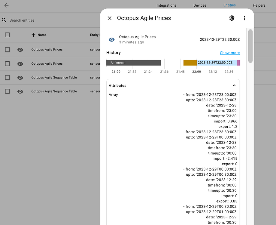 Octopus Agile - display tariff in graphs & tables, best import/export ...