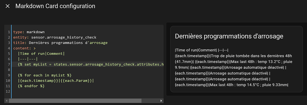 Can't have markdown card formatting my table - Frontend - Home Assistant Community