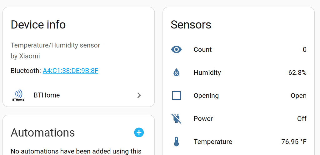 Sending BTHome sensor data to mqtt - Configuration - Home Assistant ...