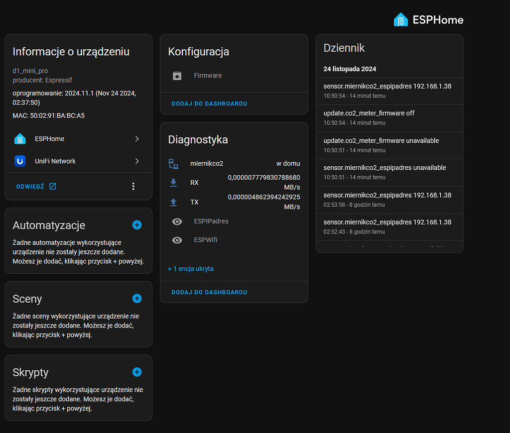 ESPHome no entity in HomeAssistant - ESPHome - Home Assistant Community