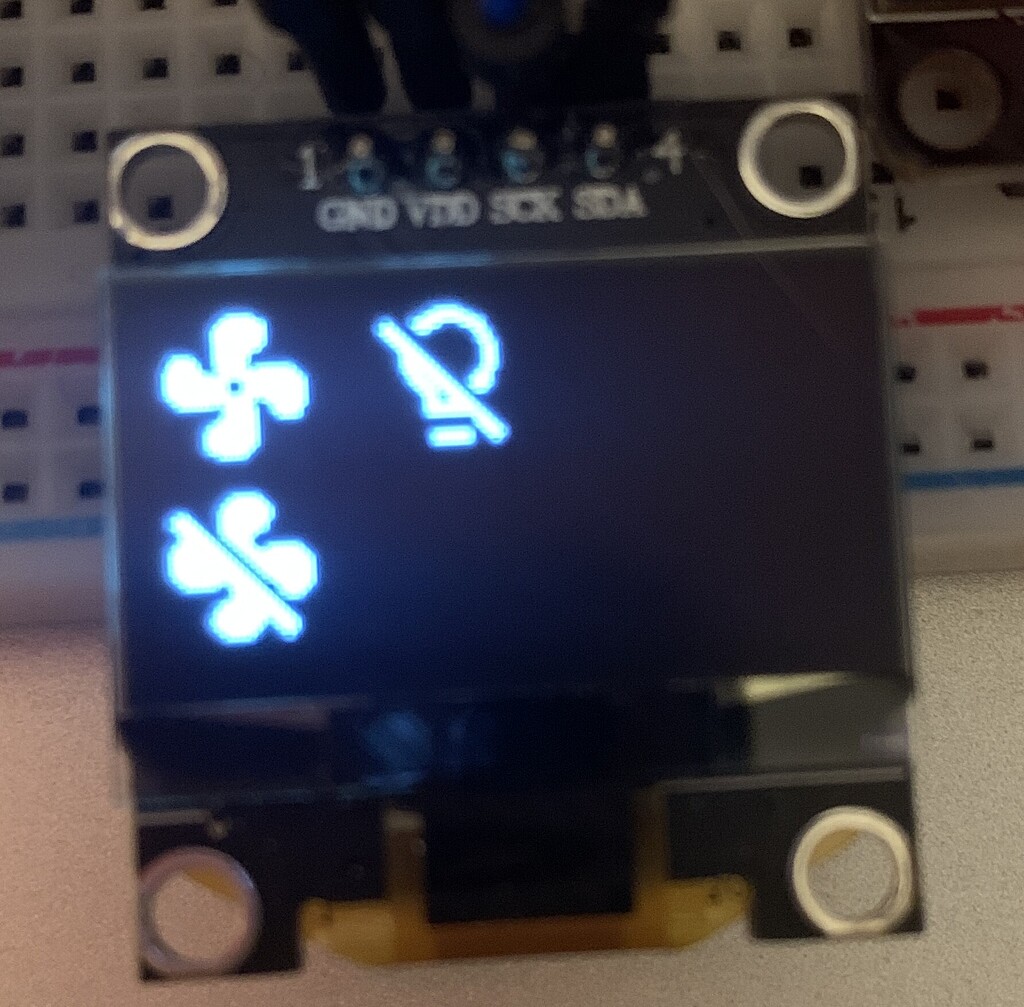 Display an icon on OLED screen depending on the status of a sensor light - ESPHome - Home ...