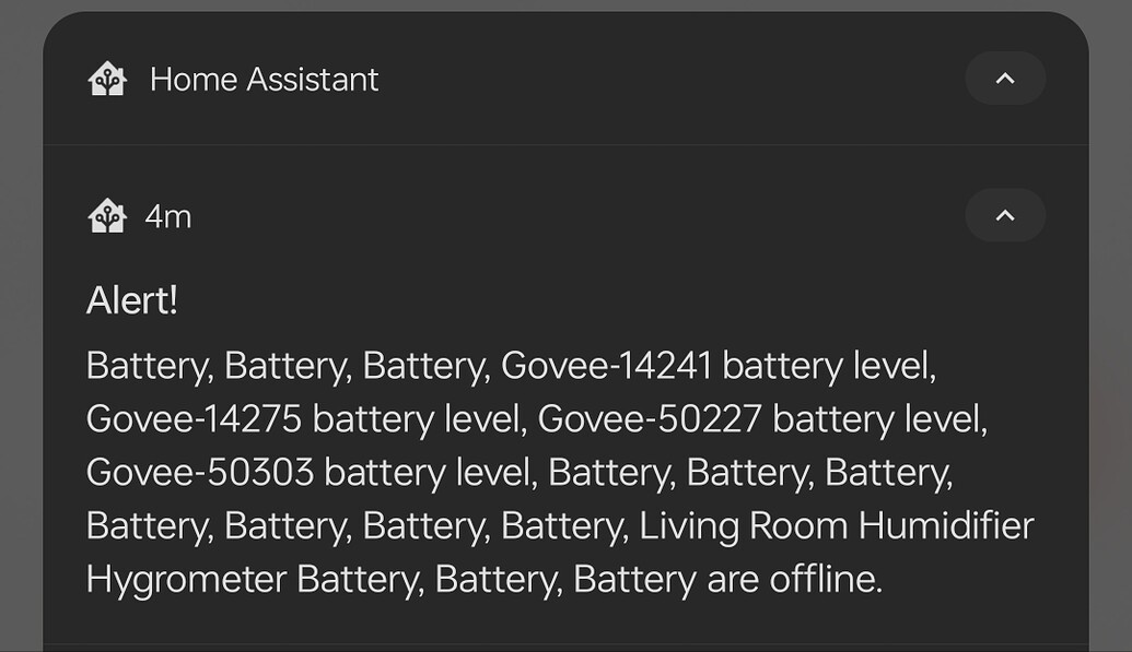 Blueprint: Notify when Zigbee/Zwave/any battery device has gone offline ...