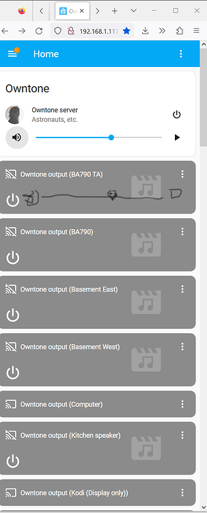 Add volume control to main Owntone device instance cards - Feature ...