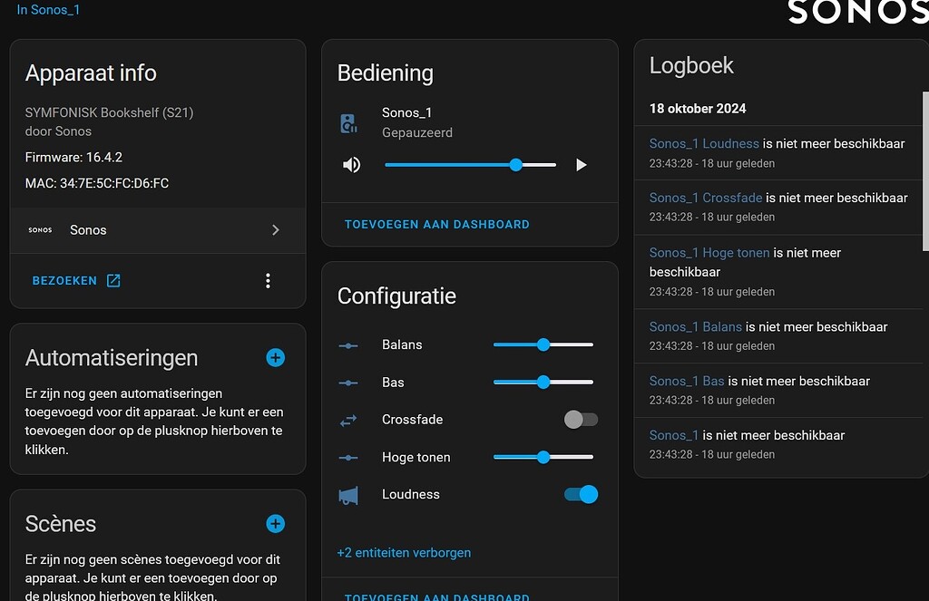 Sonos Symfonisk Speaker No Sound Configuration Home Assistant Community