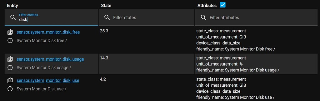 Sending System Monitor Integration Disk Usage To Influxdb Configuration Home Assistant Community