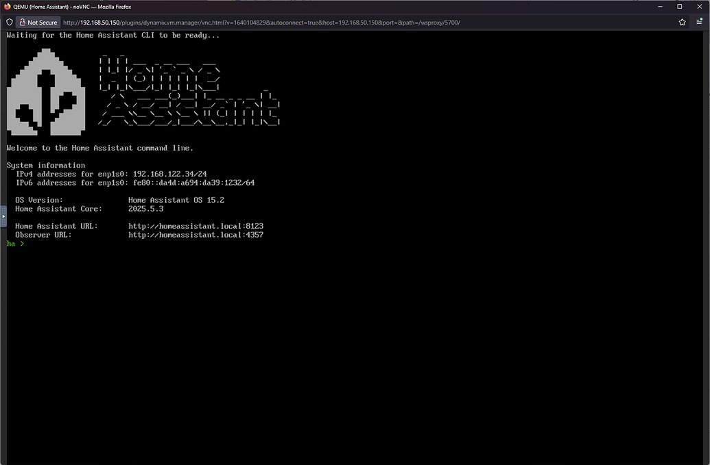 HA on an Unraid VM, can get to CLI but not WebUI, help! - Installation - Home Assistant Community