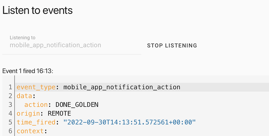 Automation based on mobile_app_notification_action event type not working - Configuration - Home ...
