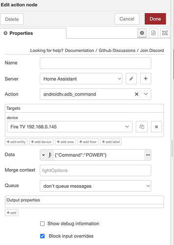 Service Call fails for android debug - Node-RED - Home Assistant Community