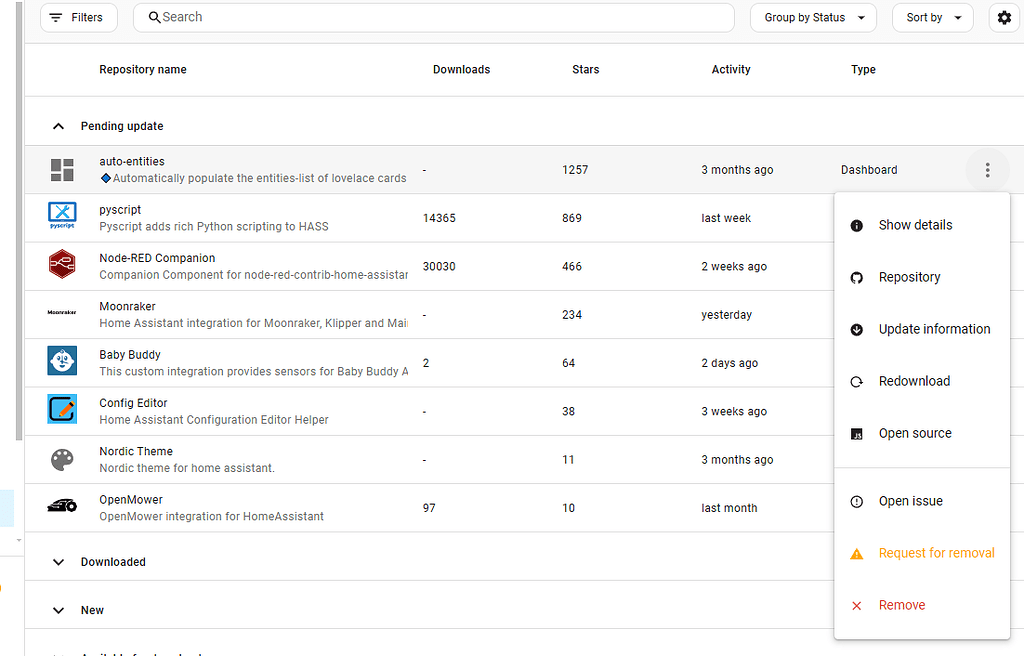 How to update HACS packages in the new UI? - Configuration - Home ...