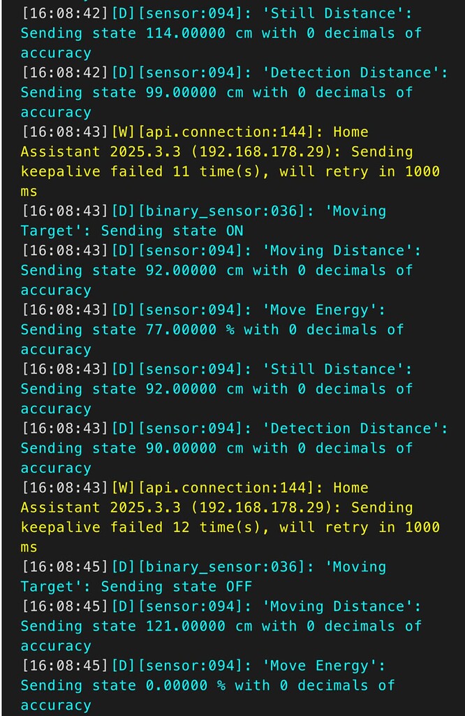Problem with Api connection (ESP32 and LD2410C) - ESPHome - Home Assistant Community
