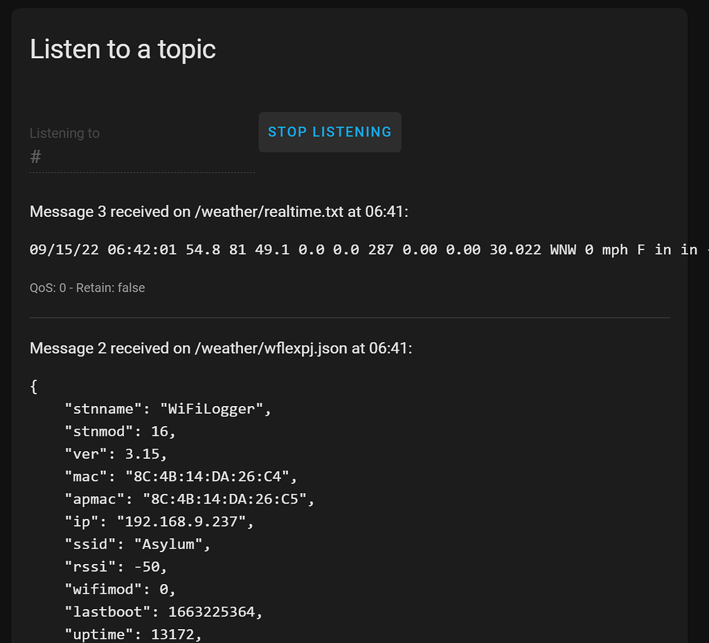 Mqtt Is Listening I Think But Not Parsing As A Sensor Configuration Home Assistant Community
