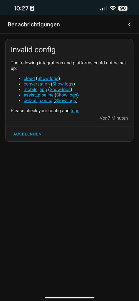 Config Not Correct Configuration Home Assistant Community
