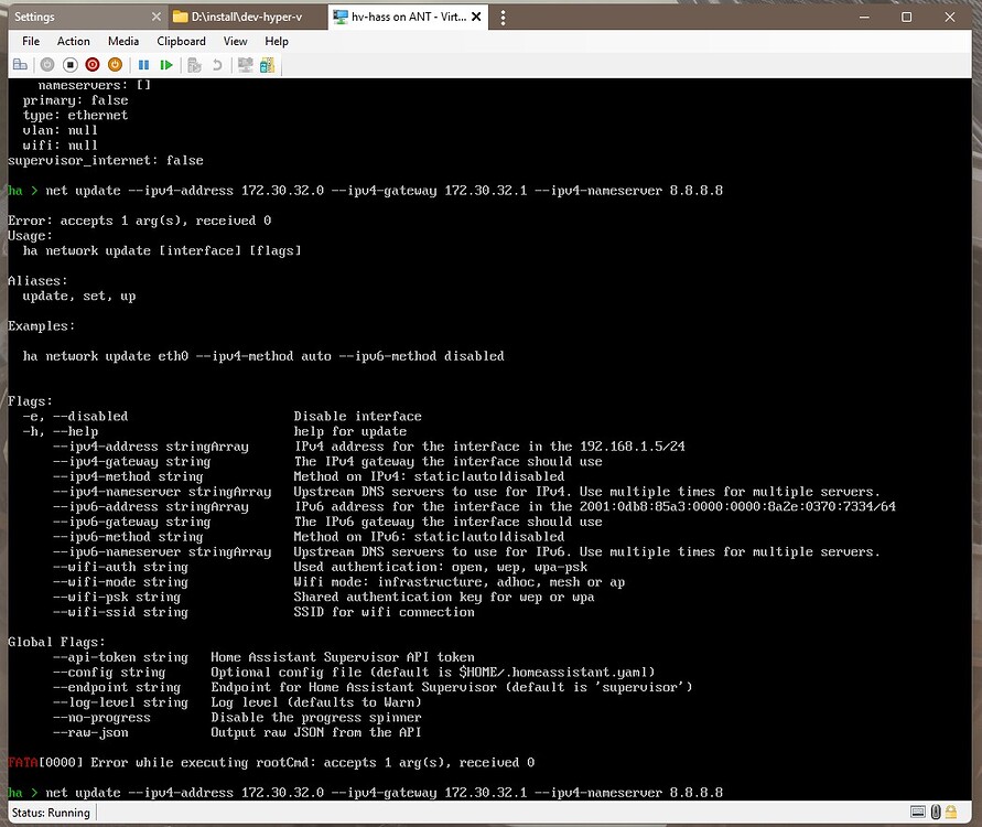 Hyperv-install : no ip? - Installation - Home Assistant Community