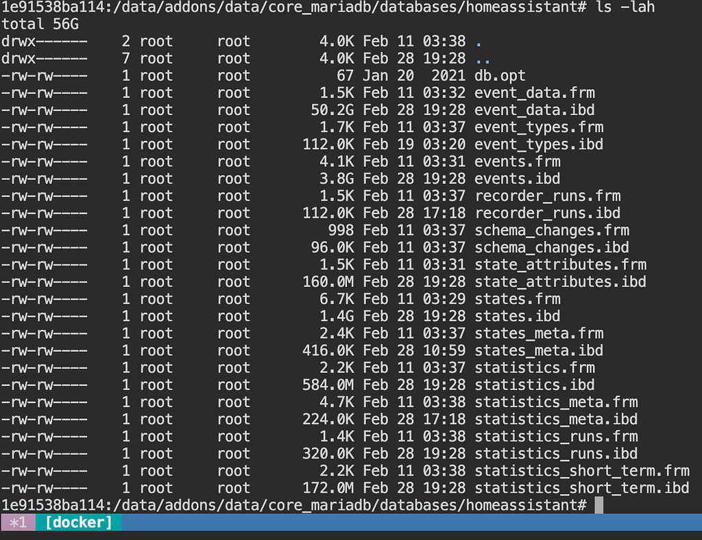 Why won't my MariaDB disk usage decrease despite shrinking database size?" - Configuration ...