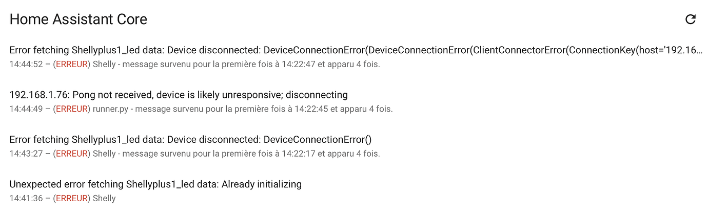 Error fetching shelly 1 plus - Configuration - Home Assistant Community
