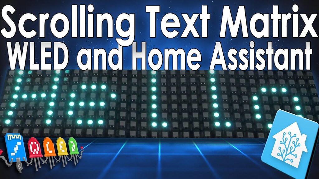 Wled Matrix Panel With Text And Sensor Data Custom Rest Commands