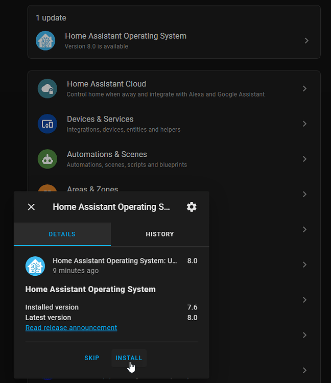 Home Assistant OS update 8.0 stuck - Home Assistant OS - Home Assistant ...