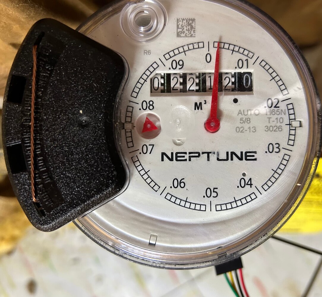 Reading a 5/8" Neptune T-10 Water Meter with a QMC5883L - ESPHome ...