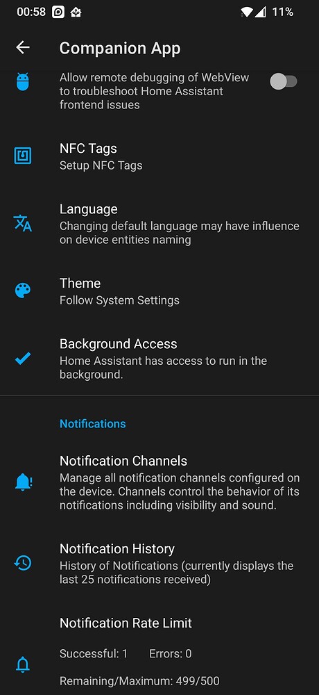 Persistent Connection setting missing - Home Assistant Companion for Android - Home Assistant ...