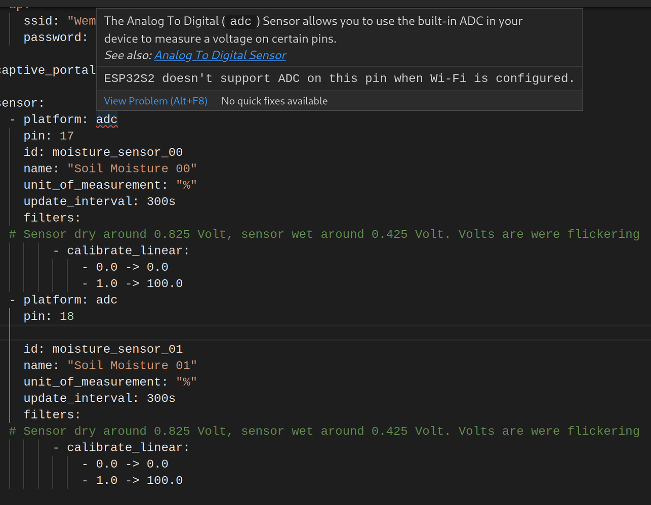 Multiple adc sensors on ESP32 for this sensor - ESPHome - Home Assistant Community