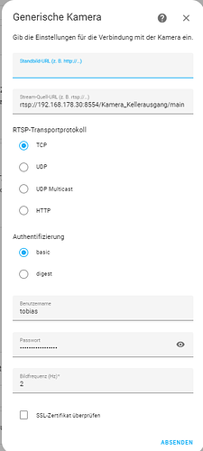 Get Generic Camera Running Configuration Home Assistant Community