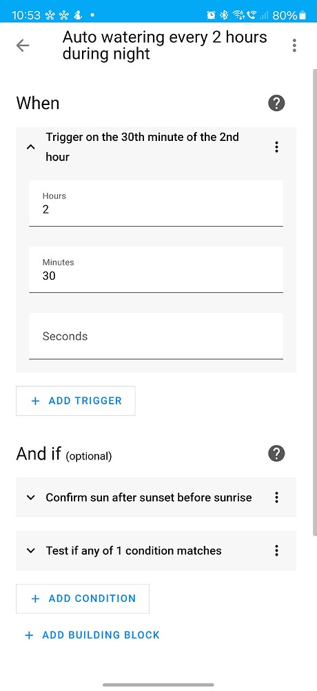 How to set up time trigger every two hours instead of every 2 oclock ...