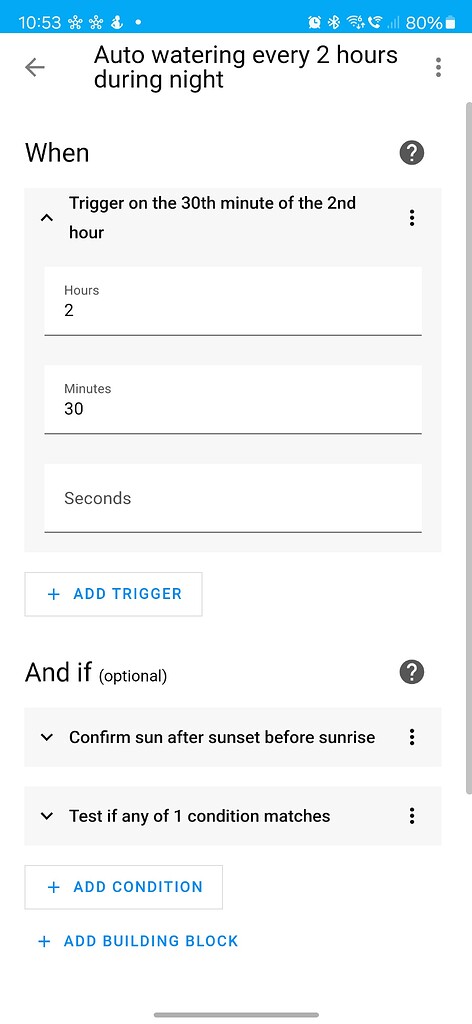 How to set up time trigger every two hours instead of every 2 oclock each day? - Configuration ...
