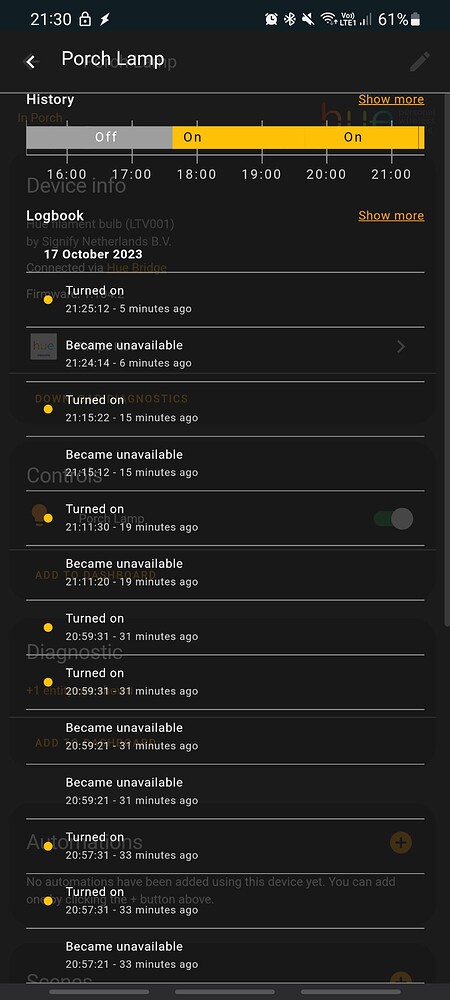 Philips Hue Bulb Keeps Going Unavailable Configuration Home Assistant Community