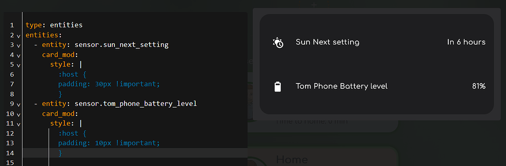 How to increase the gap between these two cards? - Frontend - Home Assistant Community