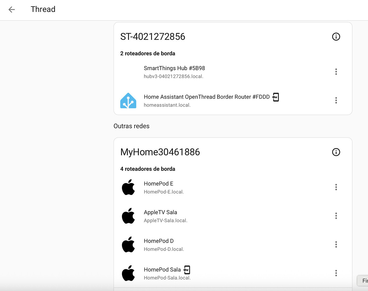 How to merge Thread from HomeAssistant and HomeKit networks? - Matter ...