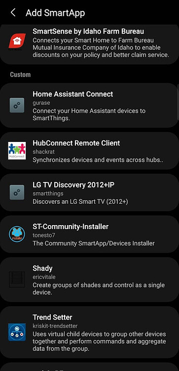 HomeAssistant Devices in SmartThings App - Configuration - Home ...