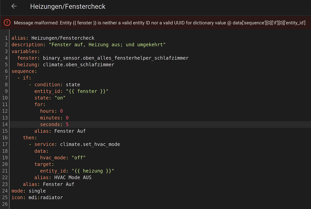 Script: Message malformed - Configuration - Home Assistant Community