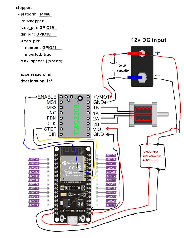 TMC2208 driver with nema 17 stepper motor help please - ESPHome - Home ...