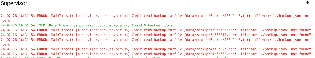 Backup Failing Configuration Home Assistant Community