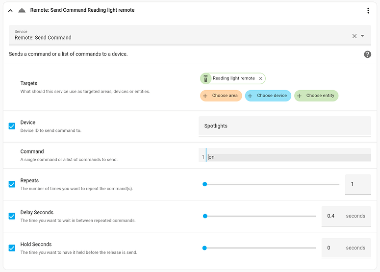 Control light and switch entities with 433MHZ remote controller paired ...