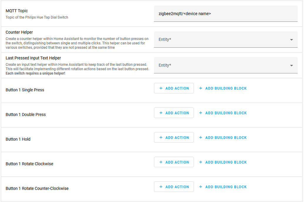Zigbee2MQTT - Philips Hue Tap Dial Switch by SmartHomeGeeks.io - Blueprints Exchange - Home ...