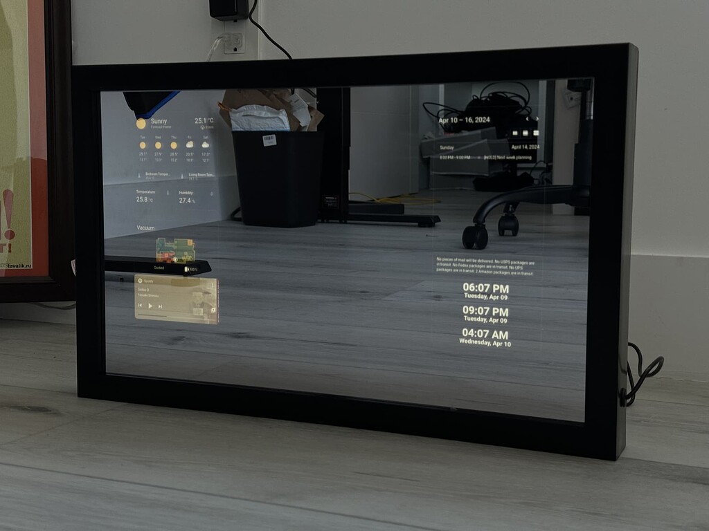 Smart Mirror With Lovelace Dashboard Share Your Projects Home Assistant Community